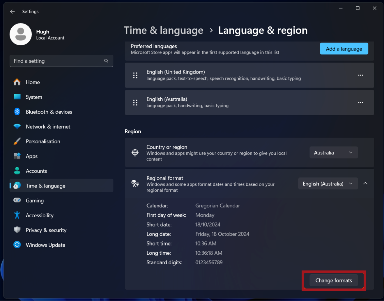 Changing Operating System Date and Time Formats for Imports – vintrace
