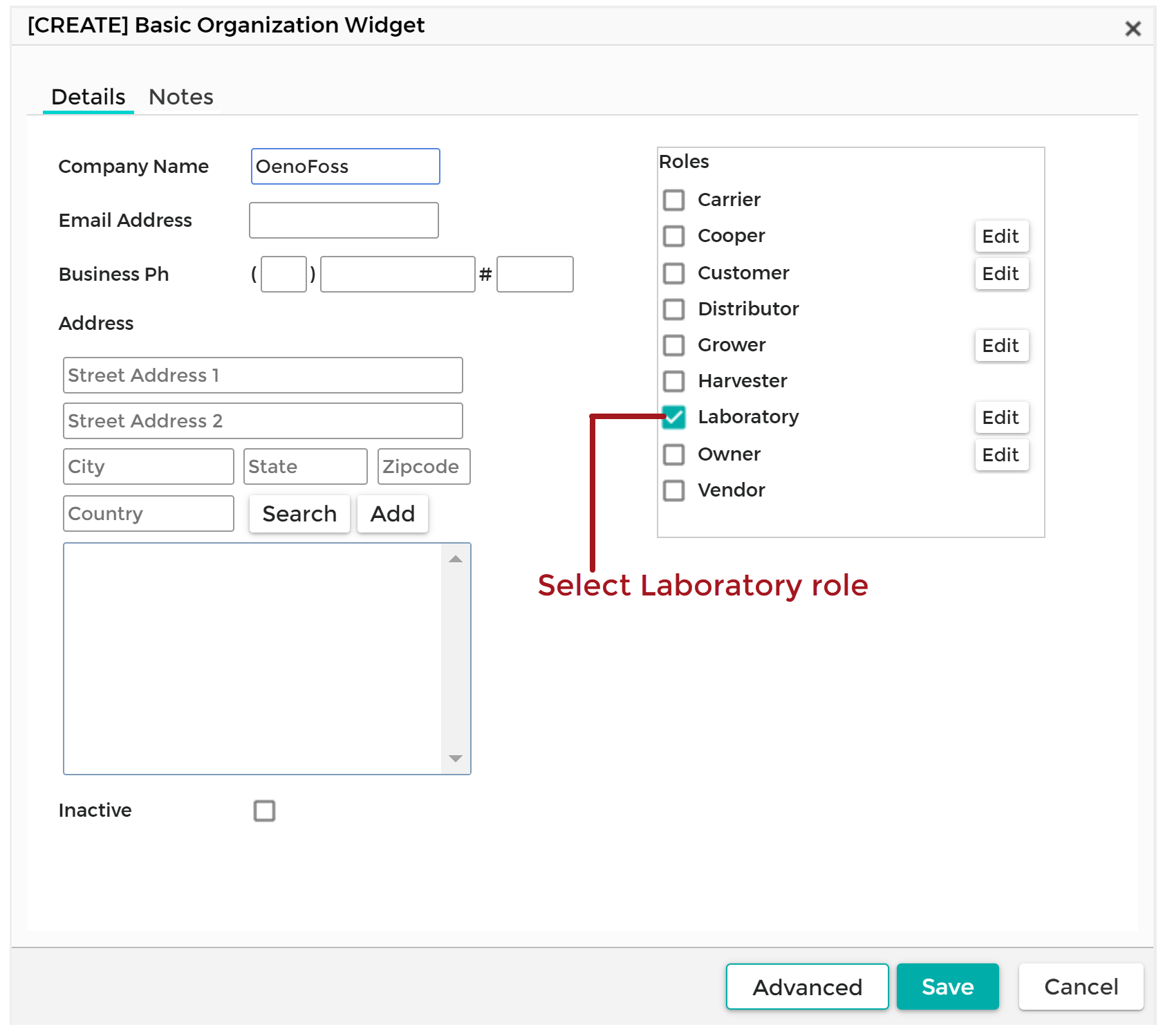 Configuring Lab Integration – vintrace