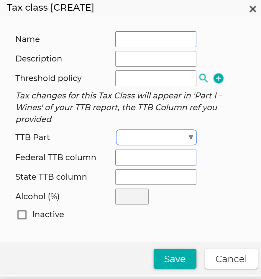 Setting Up a Tax Class – vintrace