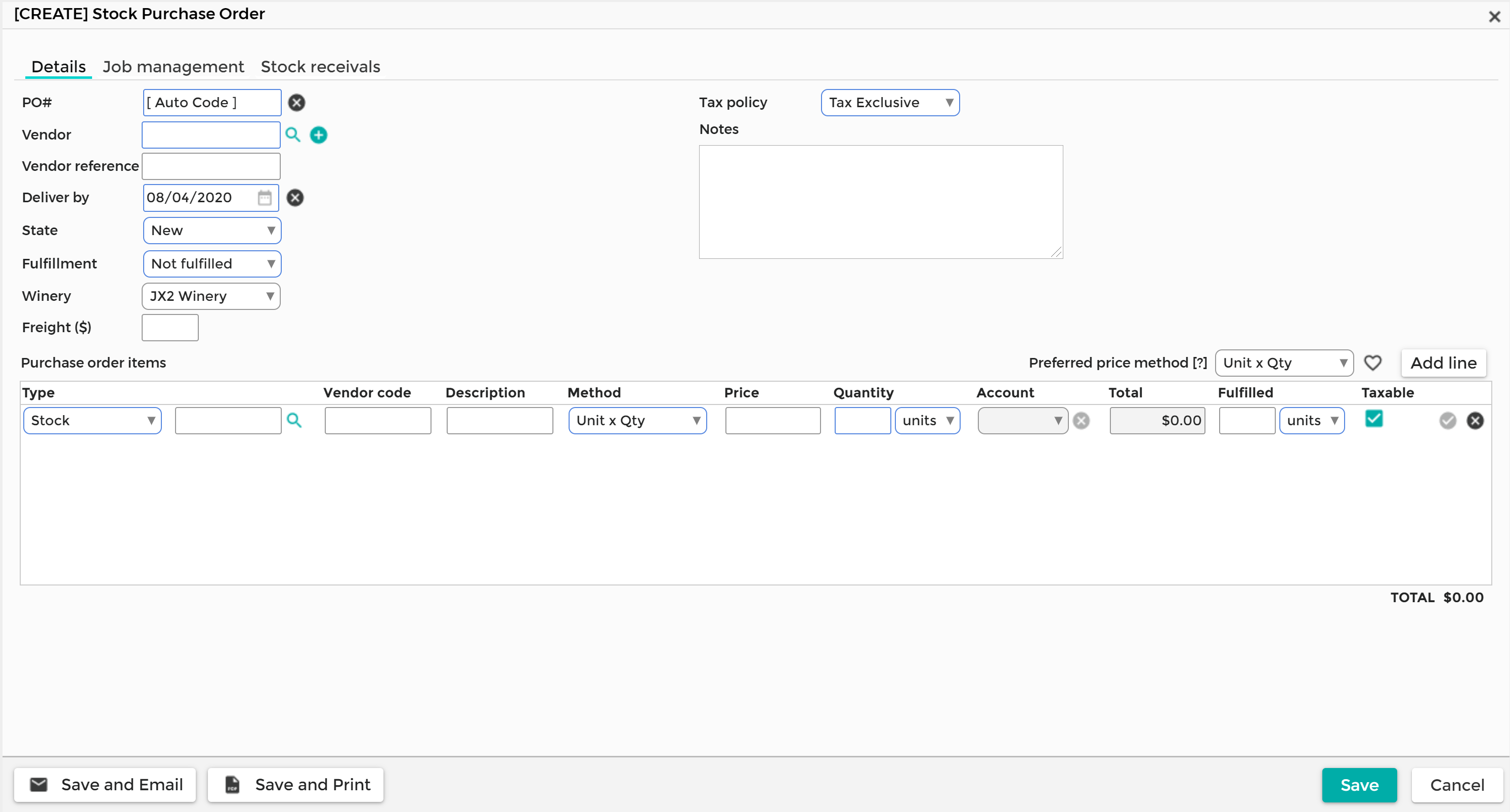Purchase Orders – vintrace
