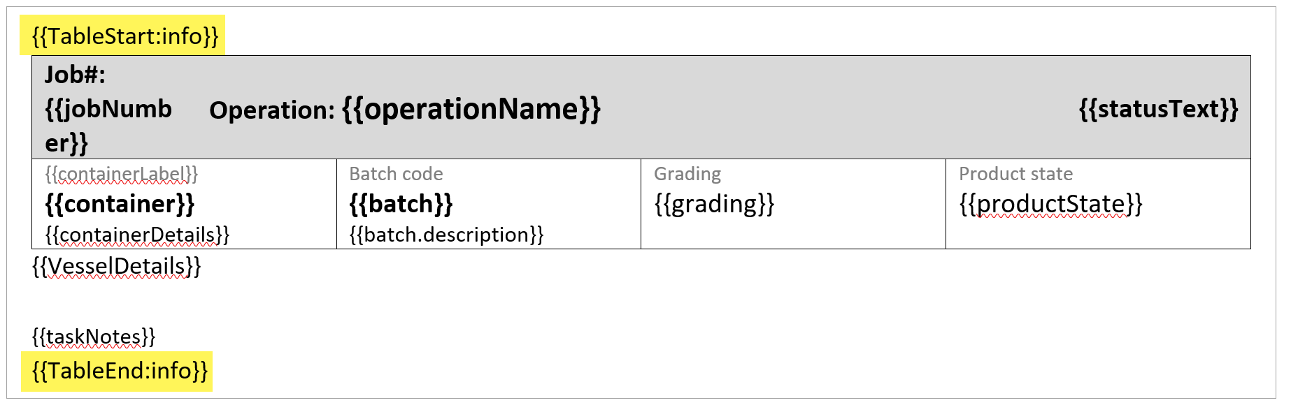 Customizing Job-Specific Print Templates – vintrace