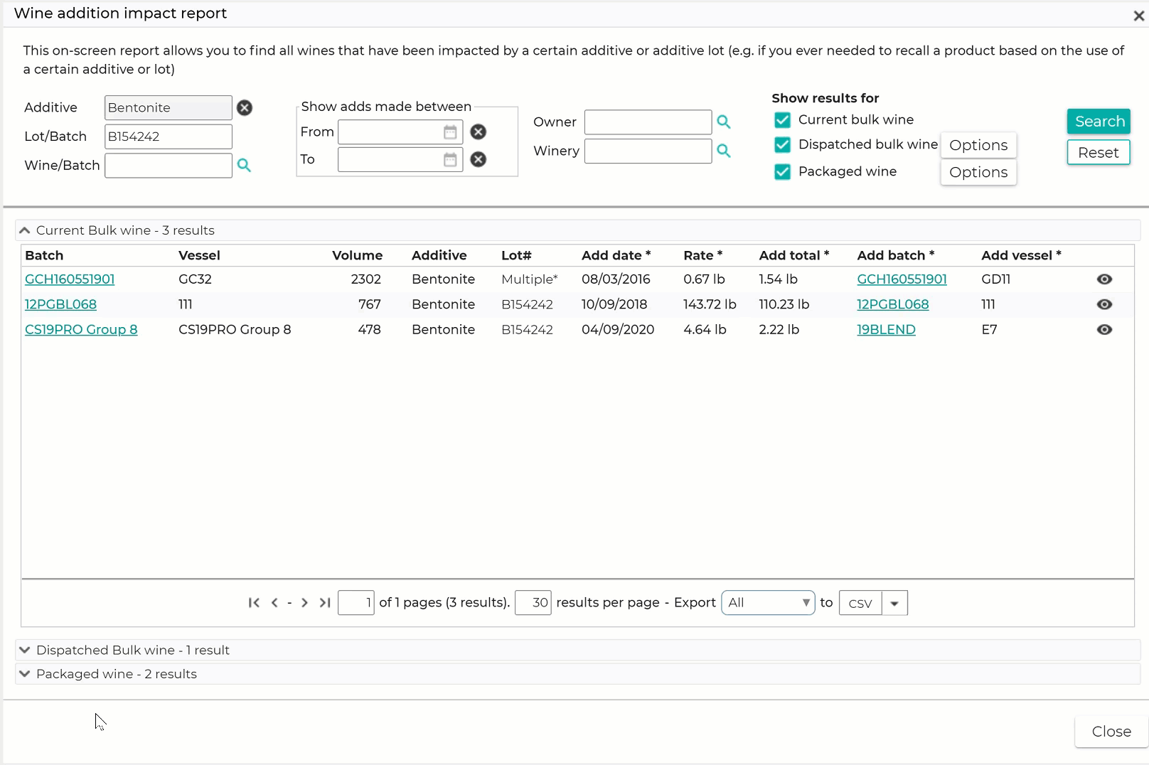 Lot Tracking Traceability – vintrace
