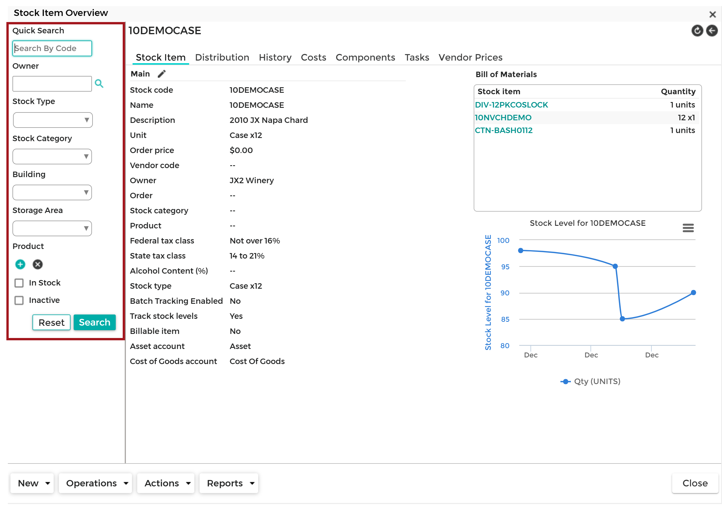 Searching Inventory – vintrace